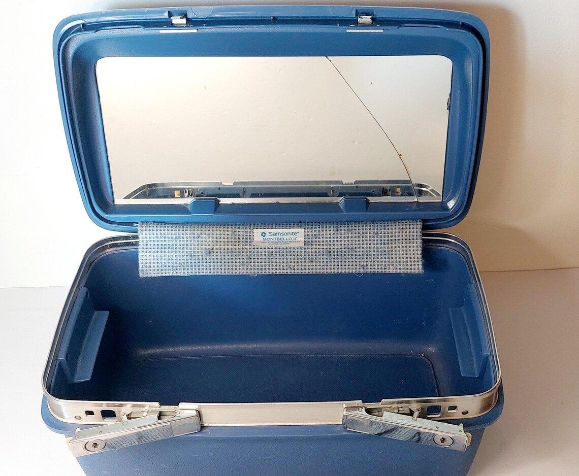 Vintage Midcentury Blue Samsonite Saturn 400 Hard Train Case - Etsy