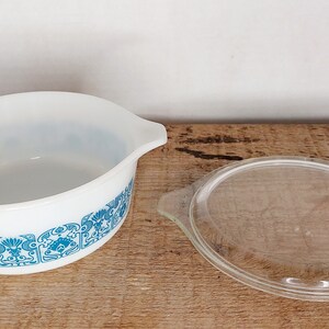 Vintage 1969 Pyrex Blue Horizon Round Casserole 472 With Lid, 1.5 Pts ...