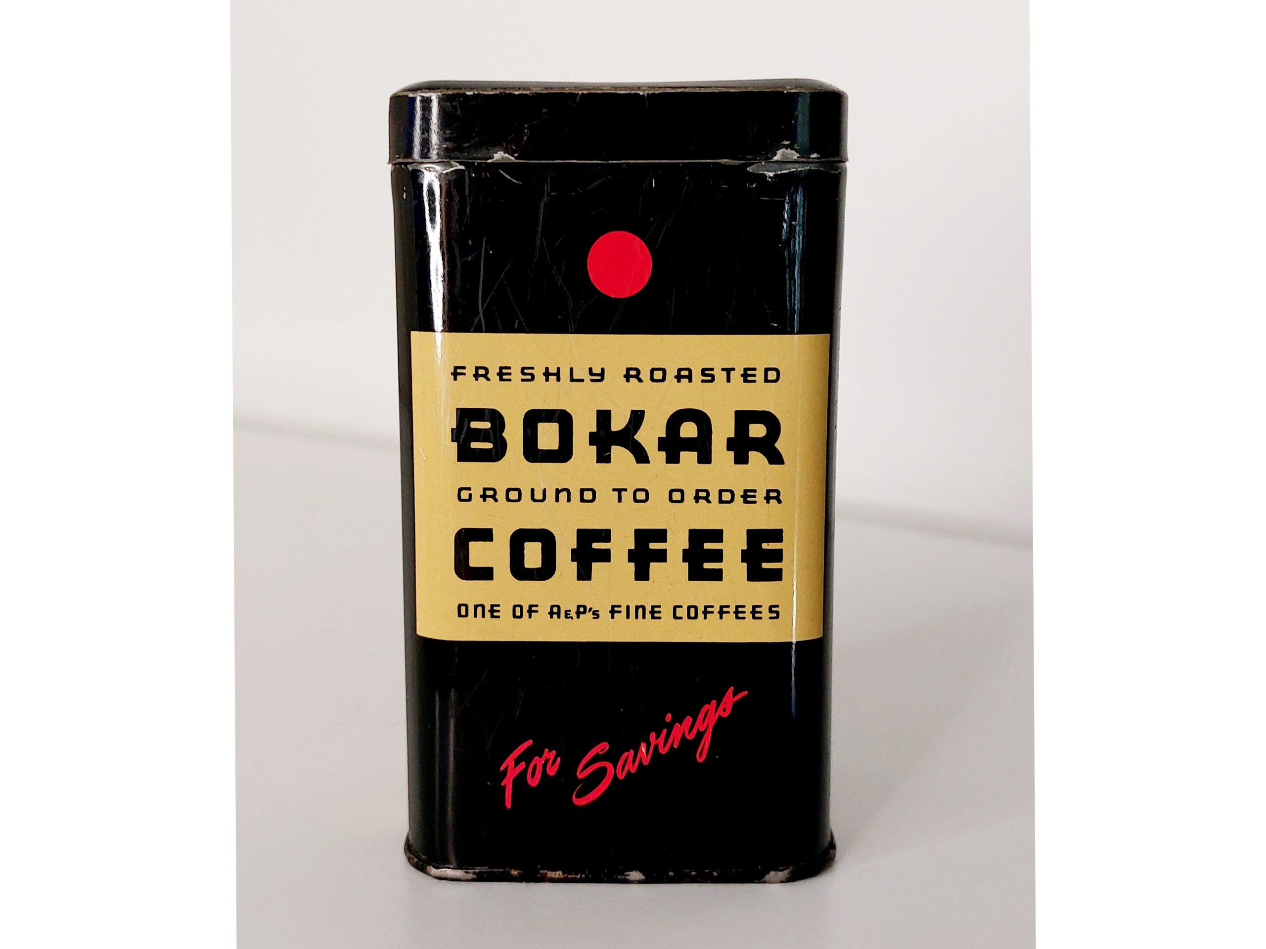 Midcentury A&P Grocery BOKAR Coffee Tin Bank - Etsy