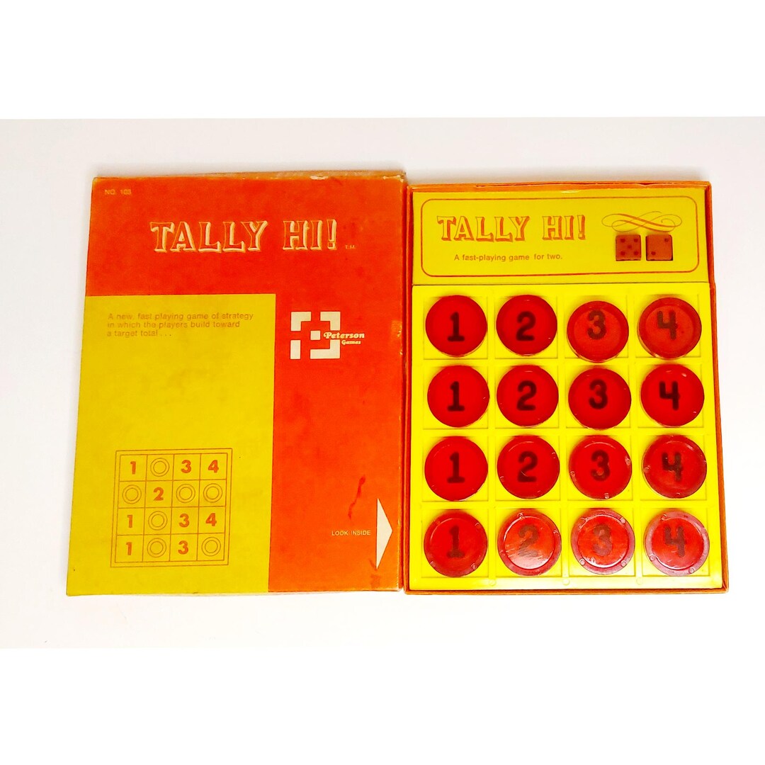 Vintage 1970s "tally Hi!" Number Strategy Game From Peterson Games - Etsy