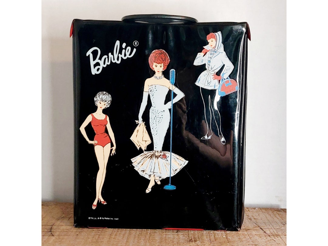 1964 Black Barbie Case, 60s Single Barbie Case Mod Bubblecut Barbie ...