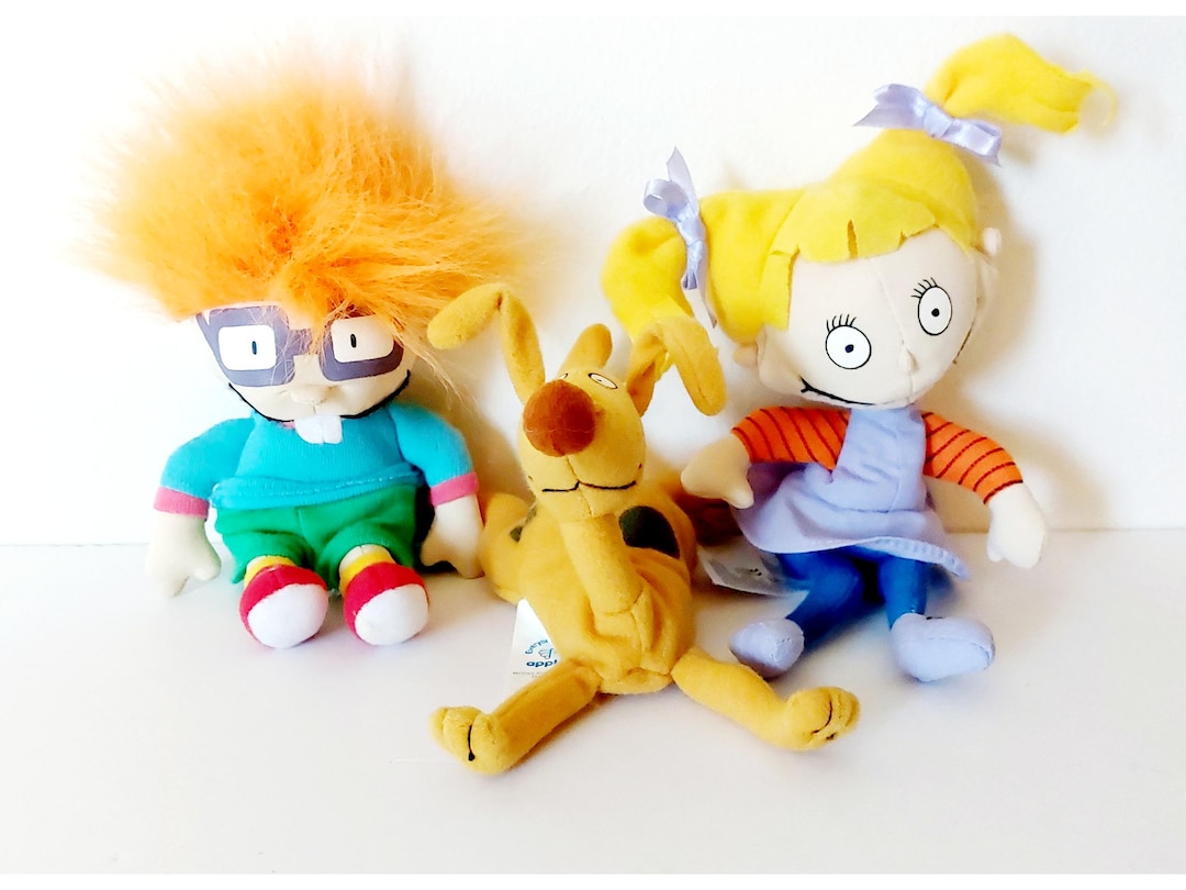 1997 Rugrats Angelica Chuckie and Spike the Dog Retro Soft Toys by ...
