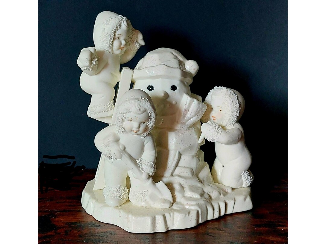 Vintage SNOWBABIES Building A Snowman - Etsy