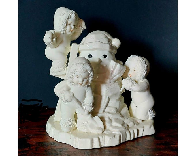 Vintage SNOWBABIES Building A Snowman - Etsy