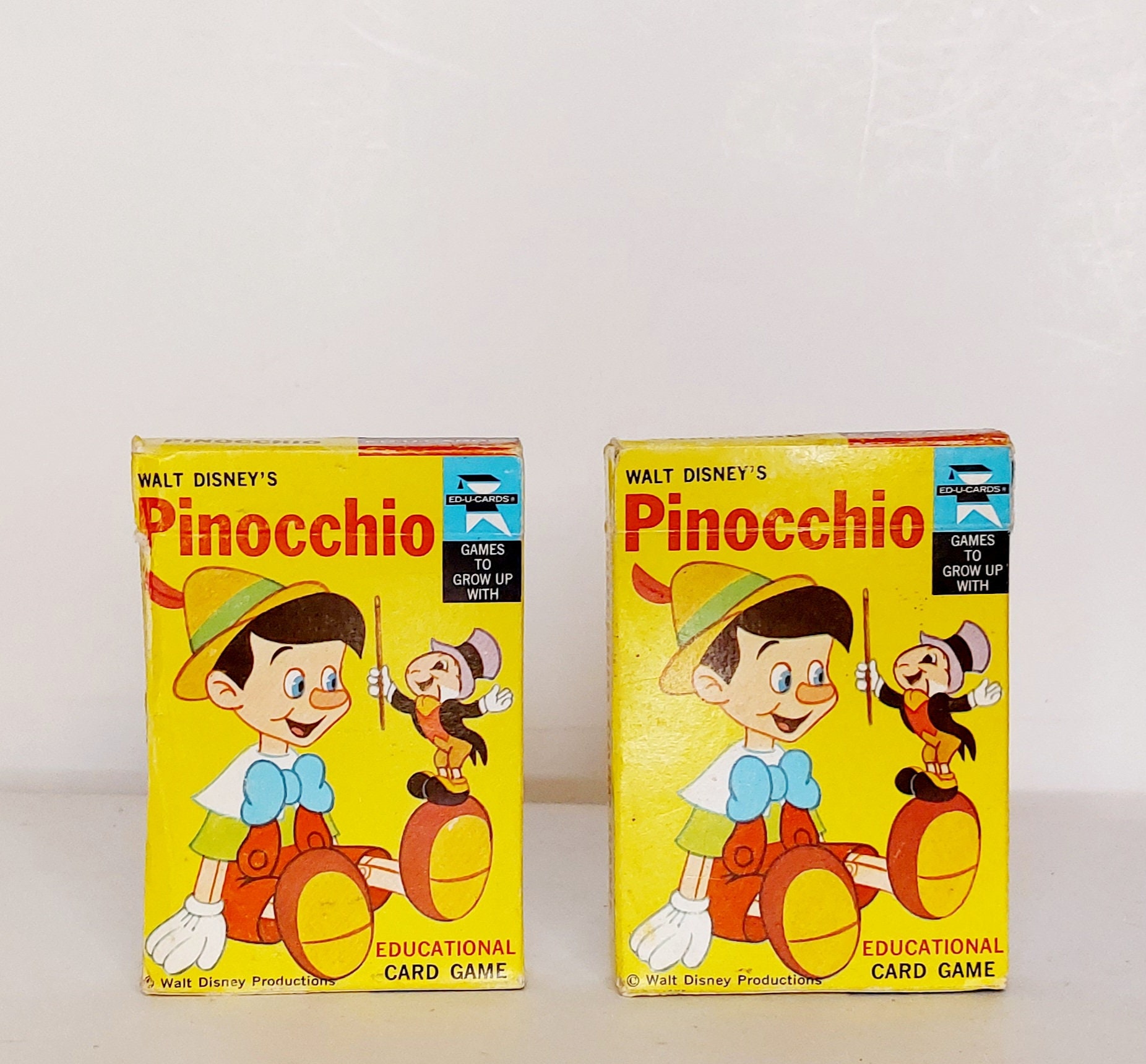 Vintage Walt Disneys Pinocchio EDUCARDS Educational Card Game © Walt ...