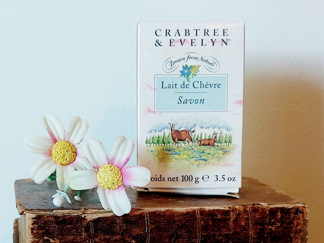 Vintage 1995 Crabtree Evelyn Pure Swiss Goatmilk Soap 1 SINGLE Boxed 3. ...