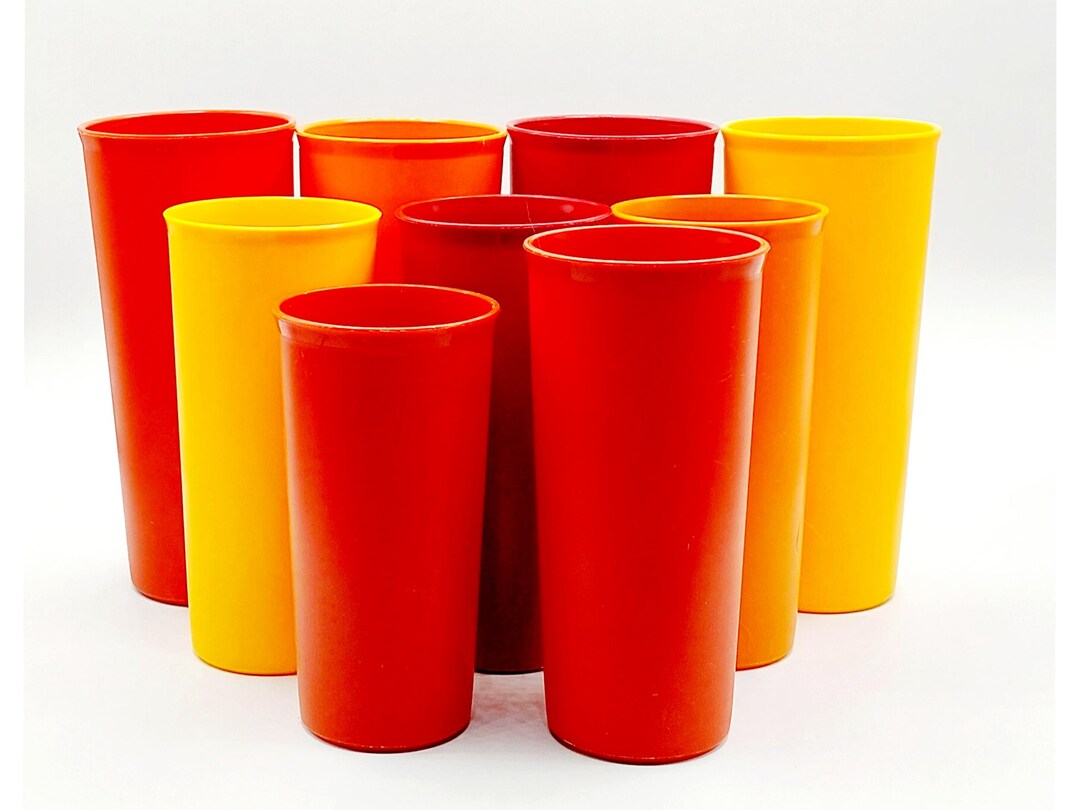 Vintage Tupperware, Tupperware Tumblers, Harvest Tumblers Set of 8 - Etsy