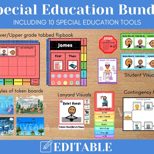 Special Education Tools Bundle Token Board Visual Prompts - Etsy