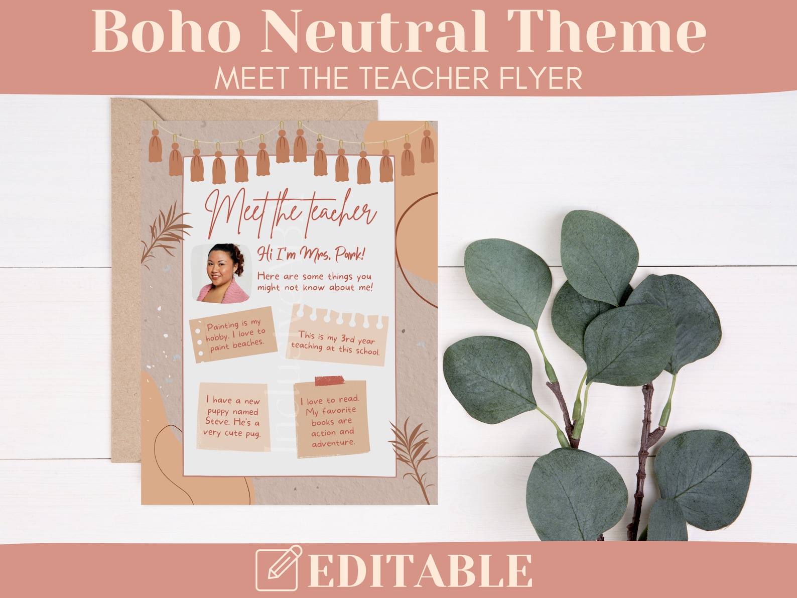 Boho Neutral Theme: Classroom Decor Bundle Editable and - Etsy