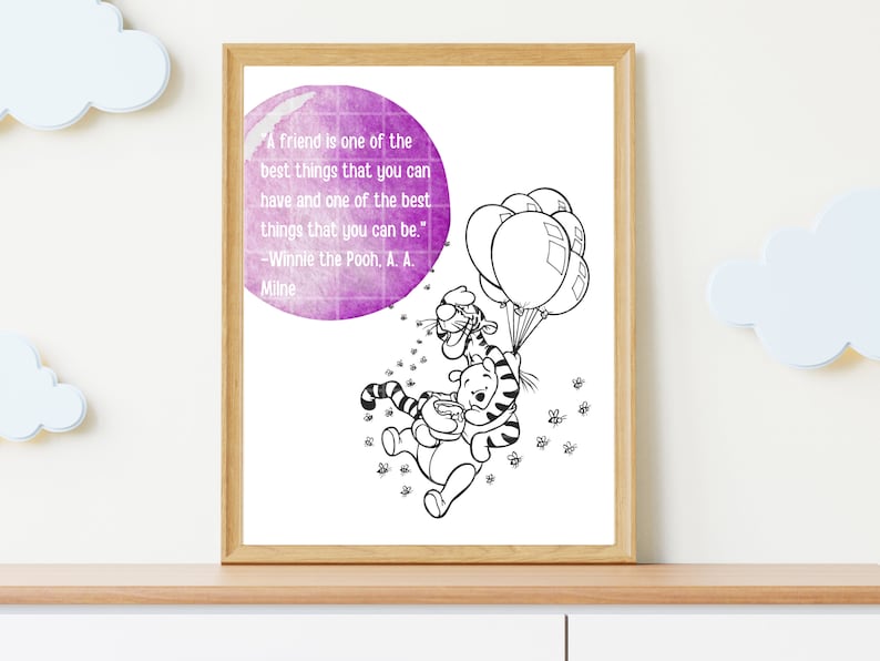 Children's Book Character Gallery Wall Posters, Rainbow Watercolor ...