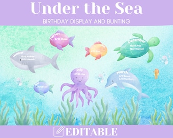 Under the Sea Classroom Decor, Ocean Classroom Theme, Birthday Bulletin ...