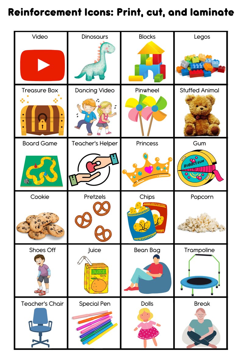 Editable Visual Schedule and Token Board Tabbed Flipbook | Etsy