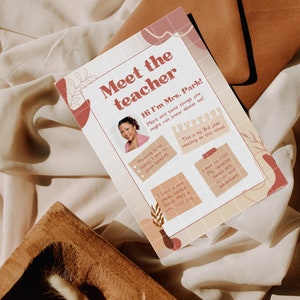 Boho Neutral Theme: Editable Meet the Teacher Printable Flyer, Back to ...