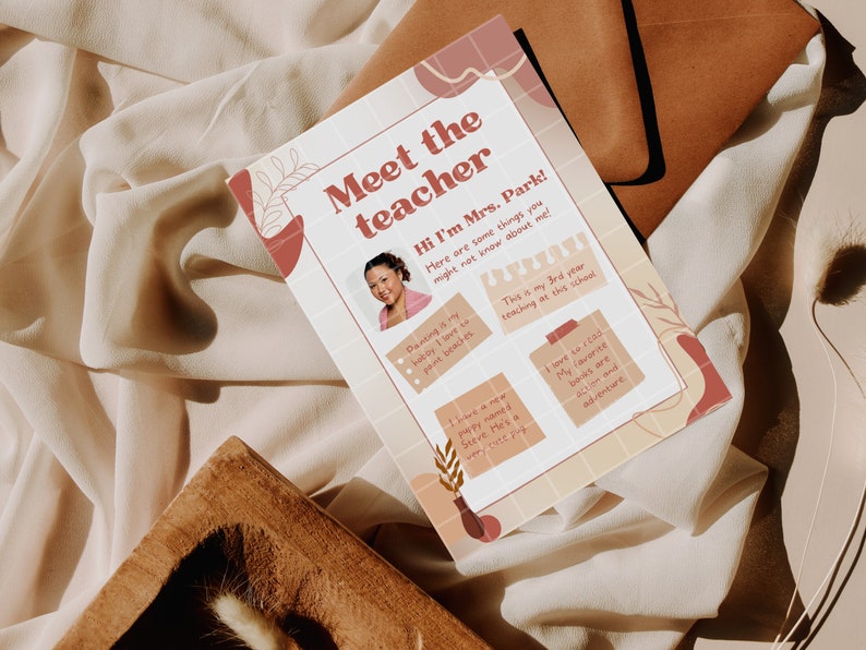Boho Neutral Theme: Editable Meet the Teacher Printable Flyer - Etsy