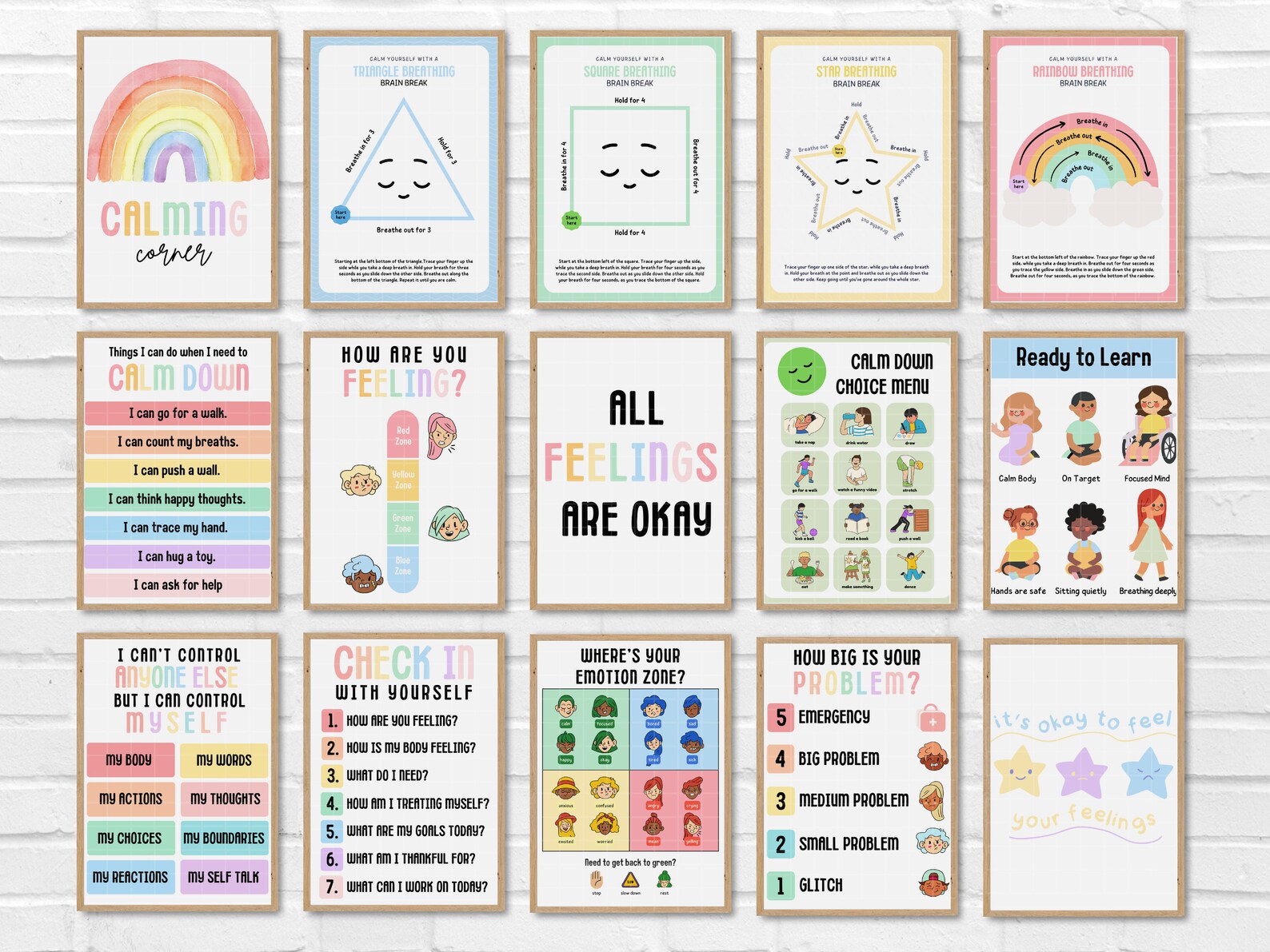 Calming Corner Poster Bundle Instant Download Social - Etsy