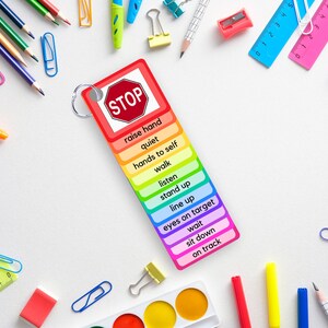 Rainbow Tiered Lanyard Visuals 2.0 Special Education Resource/tool ...