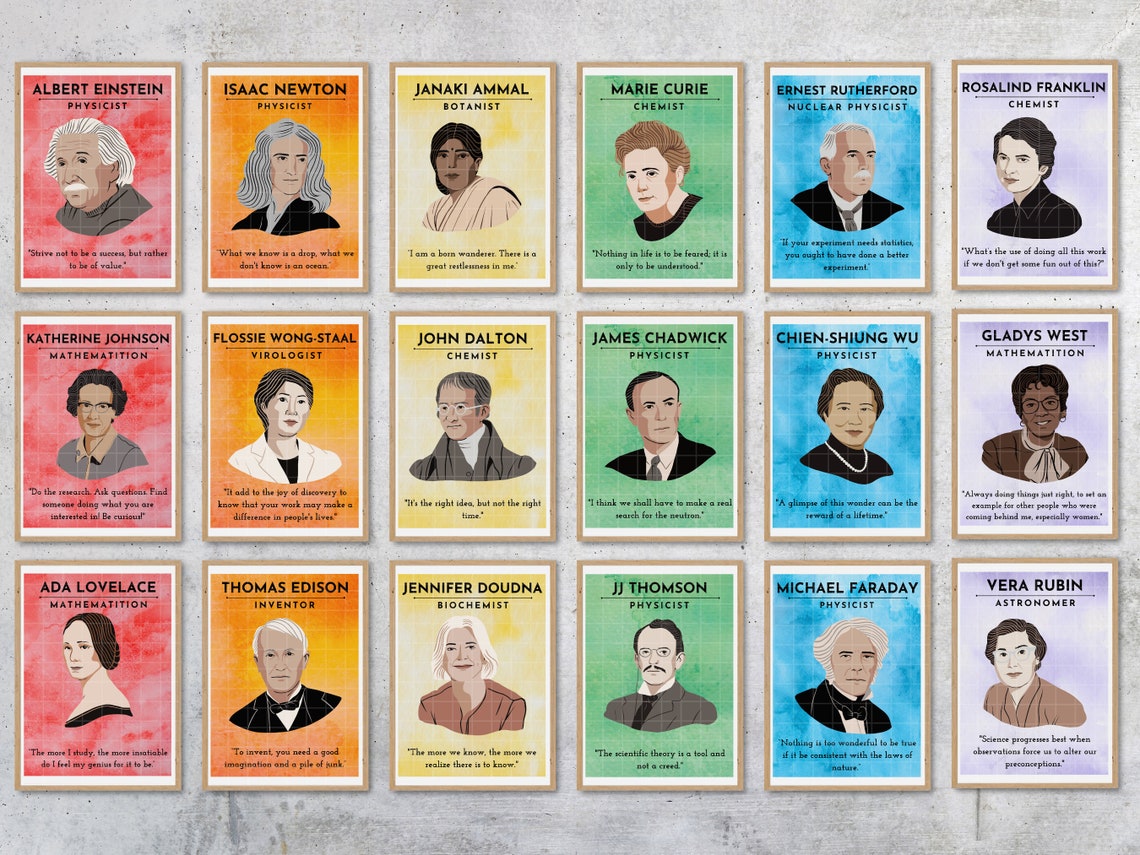Famous Scientists Posters STEM Classroom Classroom Decor - Etsy