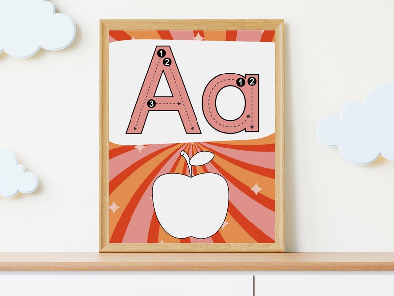 Groovy Retro Alphabet Posters Printable Classroom Decor - Etsy Australia
