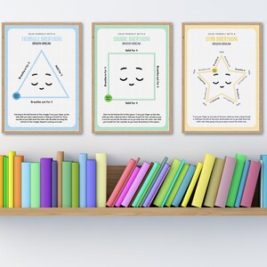 Calming Shape Breathing Posters, Instant Download, Printable Classroom ...