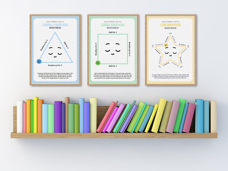 Calming Shape Breathing Posters Instant Download Printable - Etsy