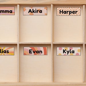 Groovy Retro Theme: Editable Name Tags, Printable Classroom Decor ...