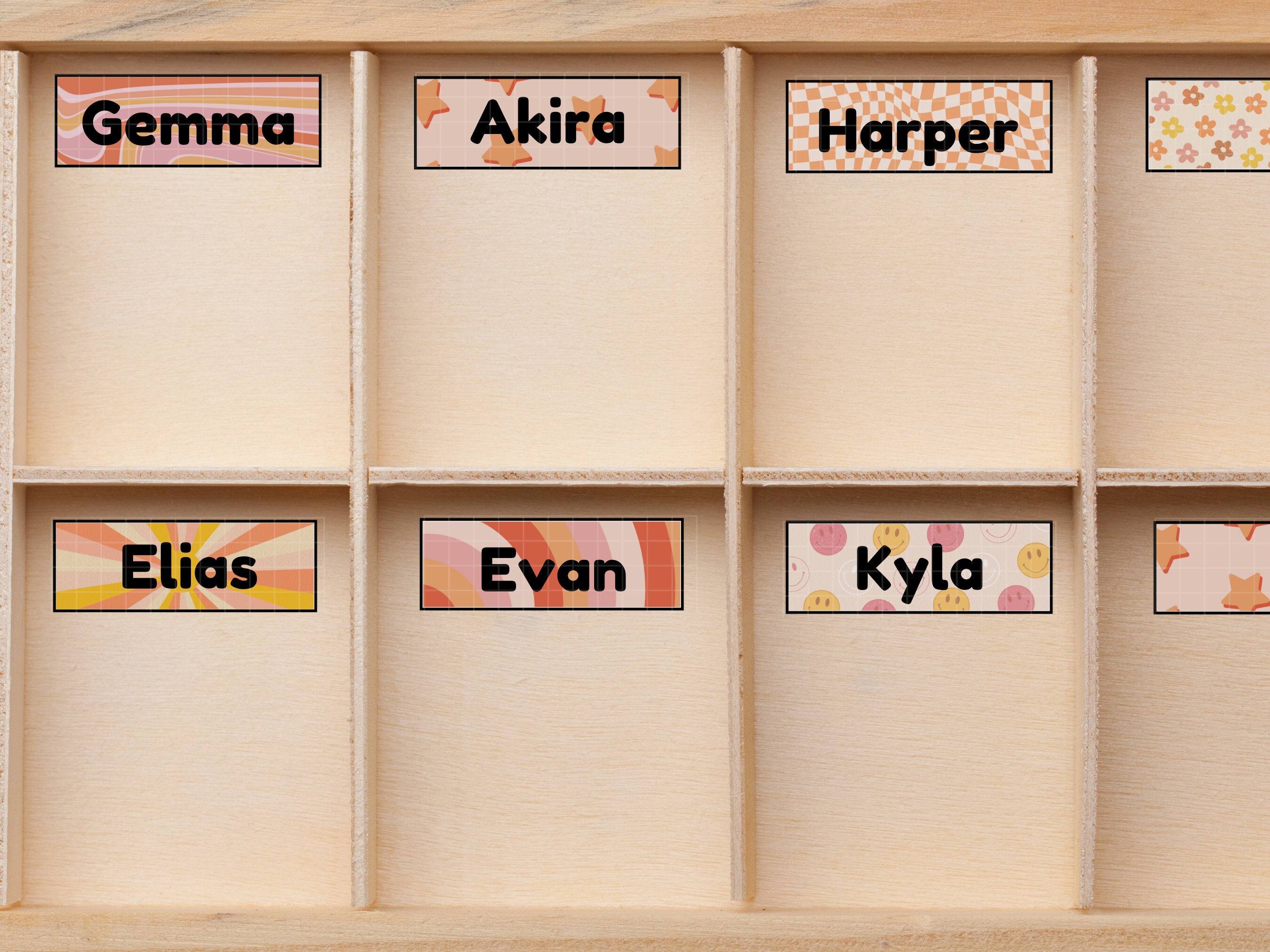 Groovy Retro Theme: Editable Name Tags, Printable Classroom Decor ...