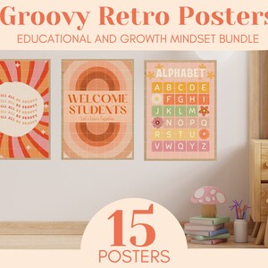 Groovy Retro Theme: Poster Bundle Printable Classroom Decor - Etsy