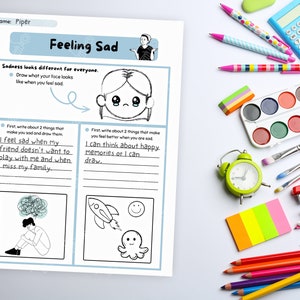 Social Emotional Feelings Worksheet and Activity, Emotional Regulation ...