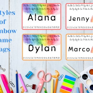 Rainbow Watercolor Theme: Editable Name Tags, Printable Classroom Decor ...