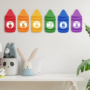 Crayon Colors of the Rainbow Posters, Early Childhood Education ...