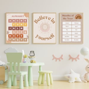 Boho Neutral Theme: Classroom Poster Bundle, Printable Classroom Decor ...