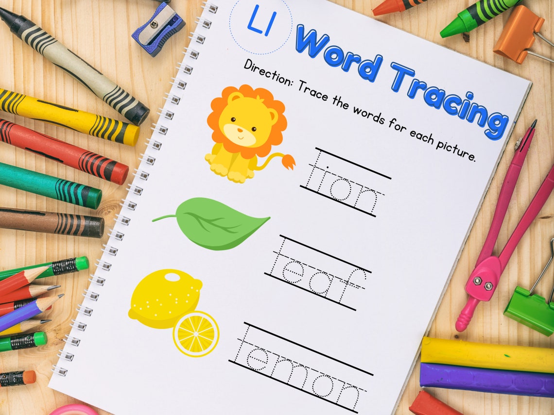 A to Z Alphabet Word Tracing Packet Tracing Worksheets - Etsy