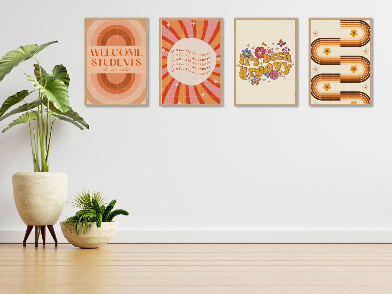 Groovy Retro Theme: Poster Bundle, Printable Classroom Decor, Instant ...