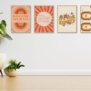 Groovy Retro Theme: Poster Bundle, Printable Classroom Decor, Instant ...