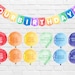 Rainbow Watercolor Theme: Editable Balloon Birthday Display and Bunting ...