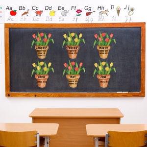 Watercolor Garden Theme: Editable Birthday Flower Pot Display ...