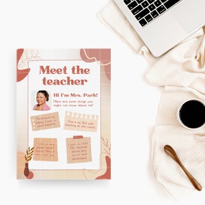 Boho Neutral Theme: Editable Meet the Teacher Printable Flyer, Back to ...