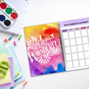 EDITABLE Rainbow Watercolor Teacher Planner, Canva Template, Teacher ...