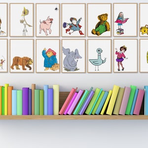 Children's Book Character Gallery Wall Poster Bundle, Printable ...