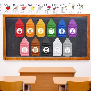 Crayon Colors of the Rainbow Posters, Early Childhood Education ...