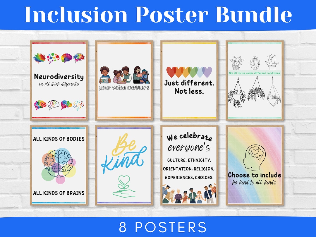 Inclusion Poster Bundle, Neurodiversity, Special Education, Instant ...