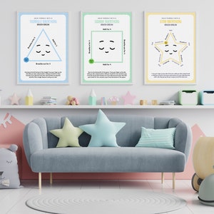 Calming Shape Breathing Posters, Instant Download, Printable Classroom ...