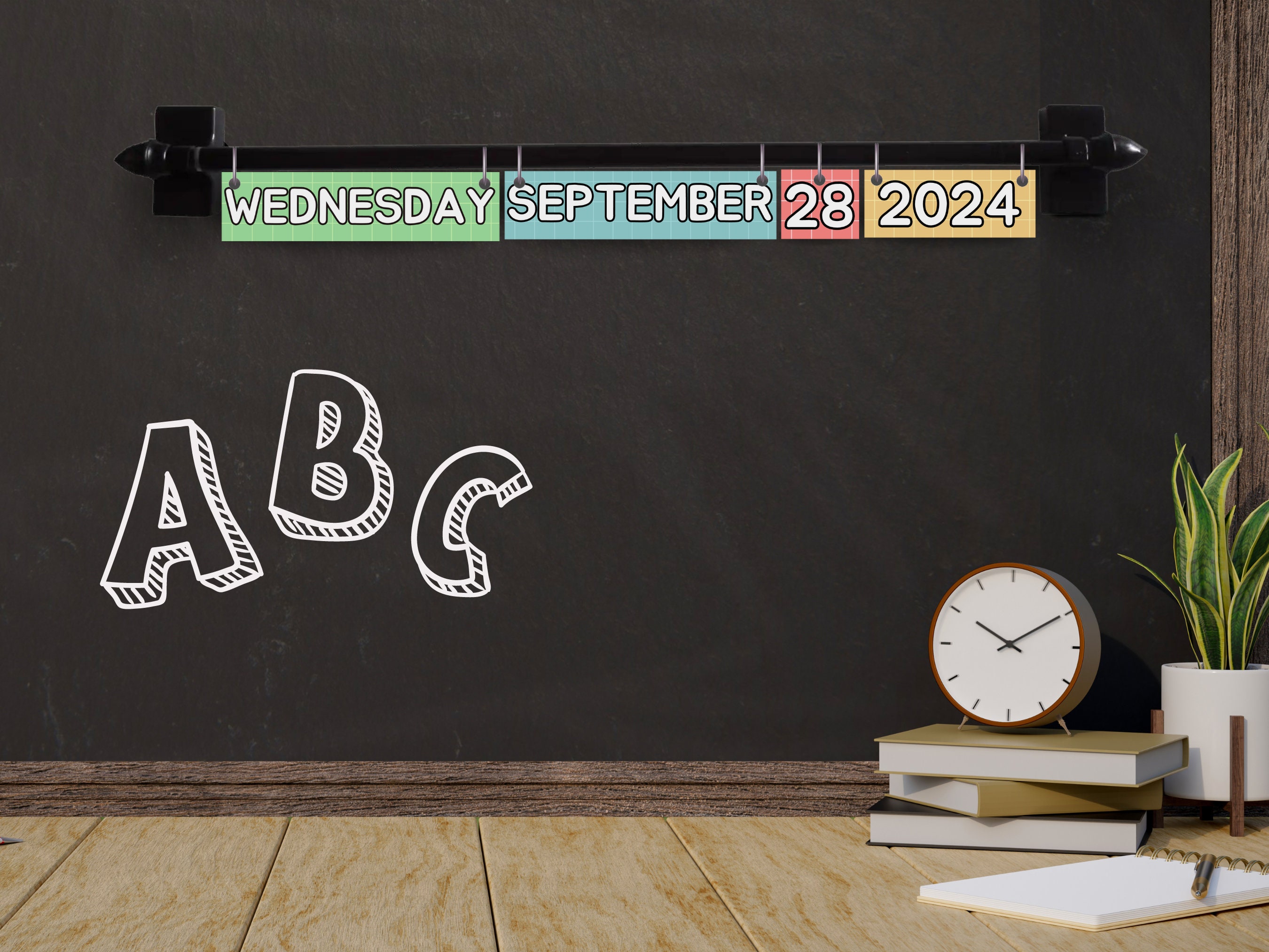 Simple Rainbow Flip Calendar Instant Download Printable - Etsy