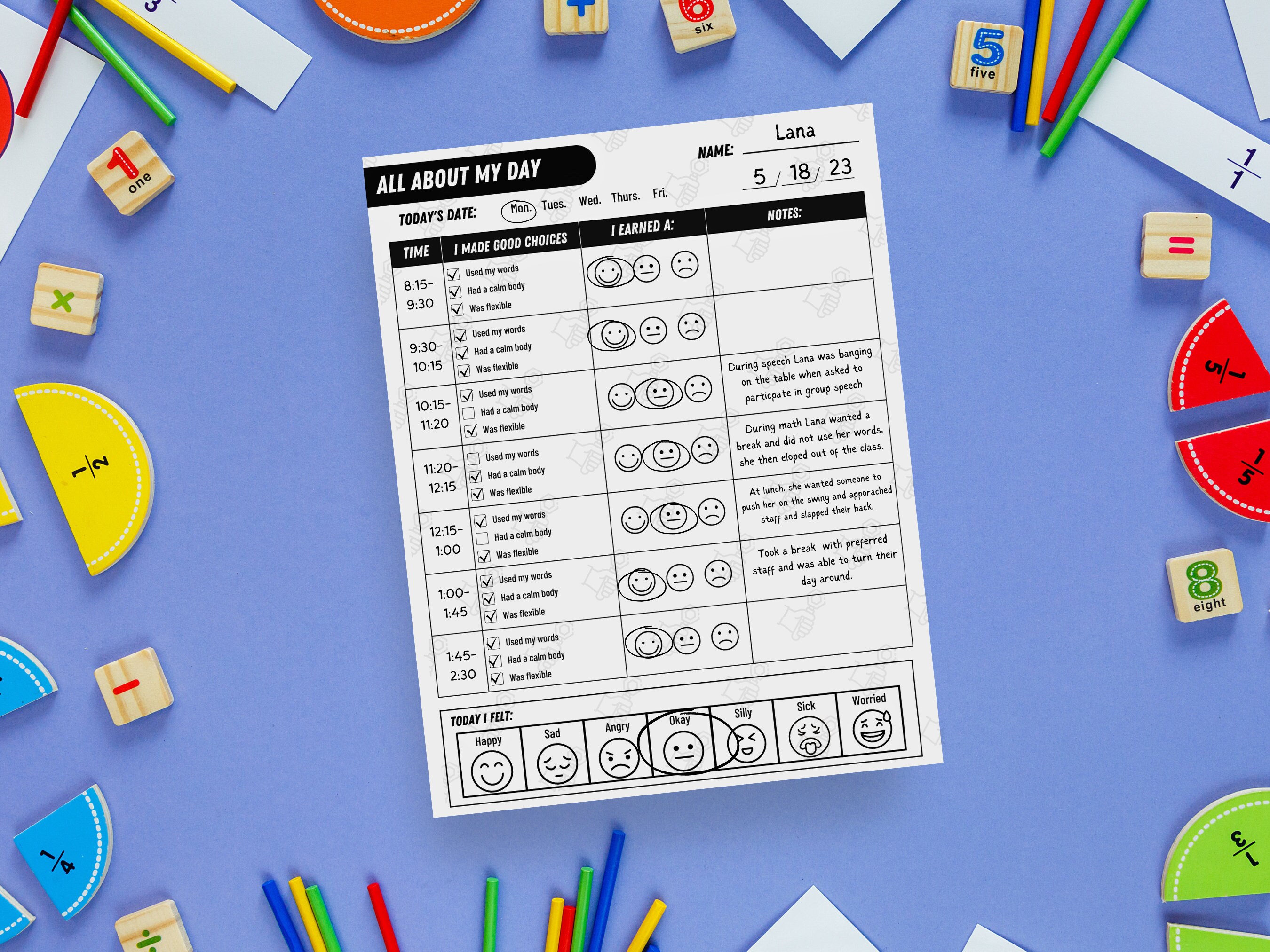 Editable Social-emotional and Behavior Communication Sheets, Special ...