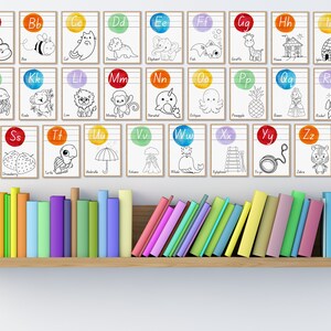 Rainbow Watercolor Theme: Alphabet Poster, Printable Classroom Decor ...