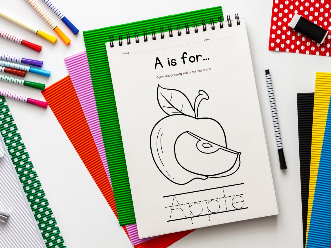Alphabet Tracing and Coloring Bundle Kindergarten Activities - Etsy