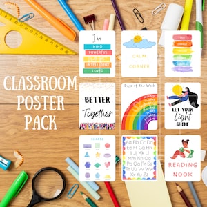 Rainbow Watercolor Theme: Classroom Decor Bundle, Editable Classroom ...