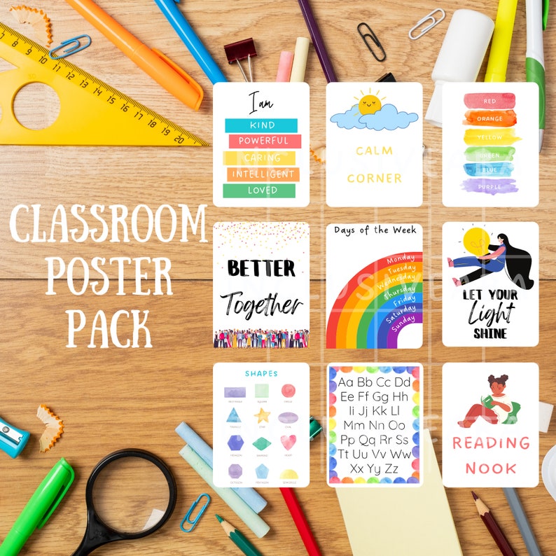 Rainbow Watercolor Theme: Classroom Decor Bundle Editable - Etsy