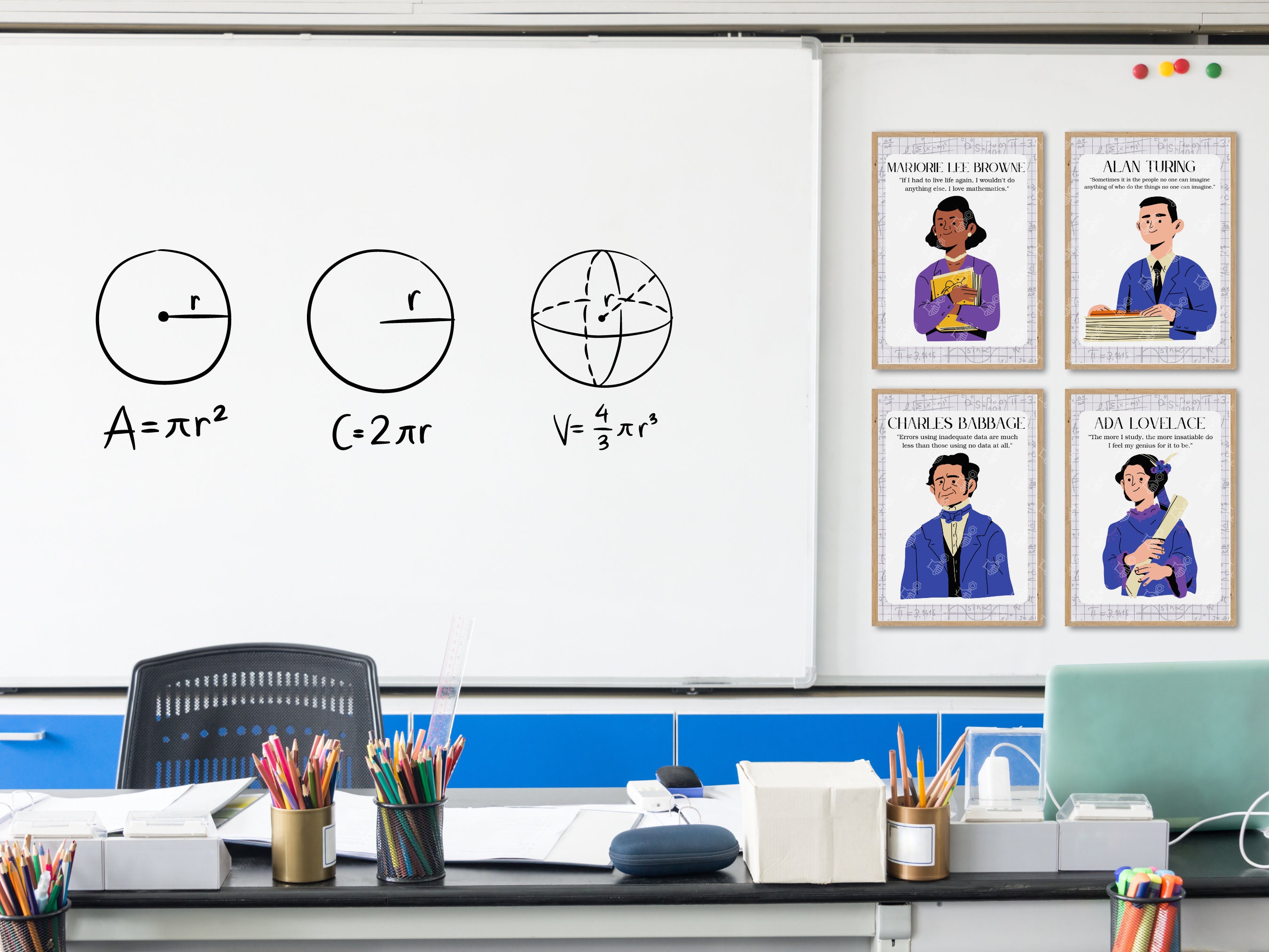 Famous Mathematicians Posters, Classroom Decor, Printable Classroom ...
