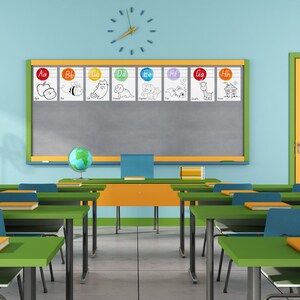 Rainbow Watercolor Theme: Alphabet Poster Printable Classroom - Etsy